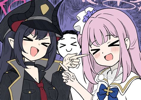 Sensei Doodle Sensei Mika And Chiaki Blue Archive Drawn By Hm