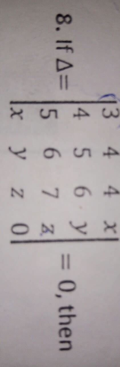 Answer The Determinant Question Below Sarthaks Econnect Largest