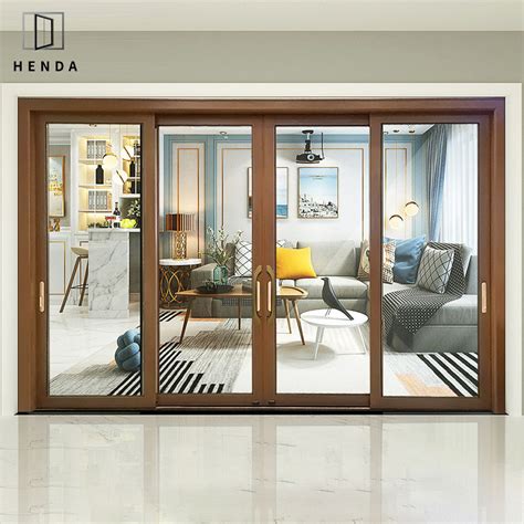 Aluminium Profile Extrusion Exterior Air Tight Metal Sliding Door Sound