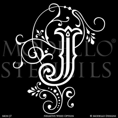 Printable Monogram J Stencil Printable Stencils