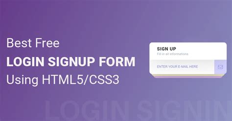 13 Best Free Login Sign Up Forms Using Html5 Css3 Download 2019