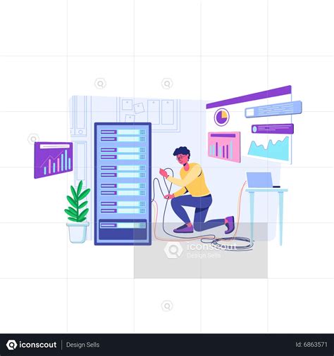 Server Engineer Maintaining Server Animation Free Download Design