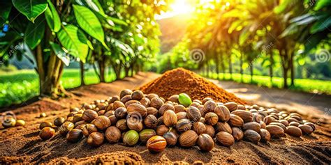 Aerial Panorama Of A Lush Nutmeg Plantation Witnessing The Spices