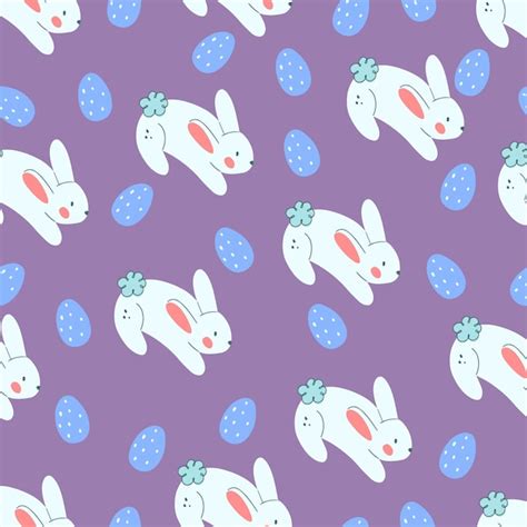 Premium Vector Easter Rabbit Seamless Pattern