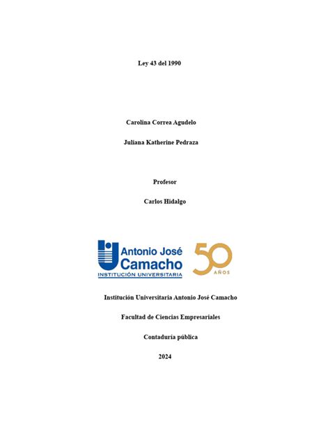 Art 14 Al 20 Ley 43 Del 1990 Pdf Contador Justicia
