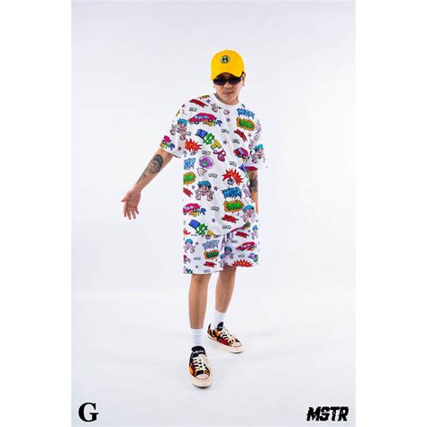 Mstr Co Gold Collection V1 Full Print Men T Shirt White Shopee