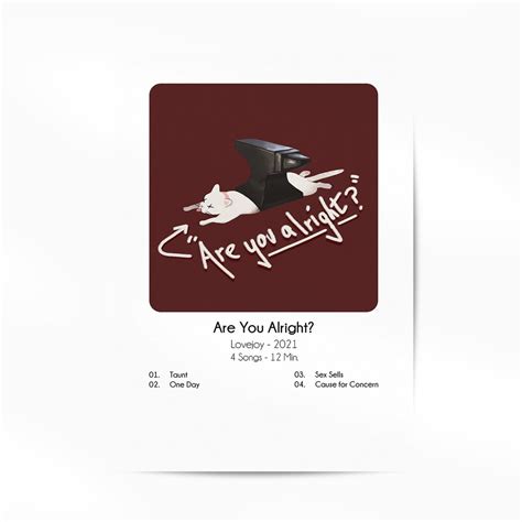 Lovejoy Poster Are You Alright Poster Lovejoy Album Cover Etsy