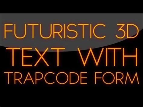 Futuristic D Text With Trapcode Form D Text Text Neon Signs