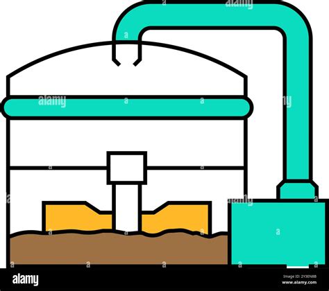 Biogas Plant Biomass Energy Icon Color Illustration Stock Vector Image