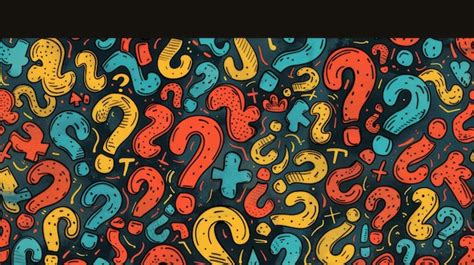 Colorful Question Mark Pattern Premium Ai Generated Image