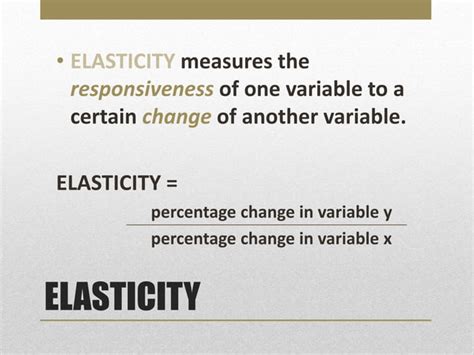 Concepts Of Elasticity Pptx