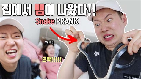 여자친구 가방에 뱀 넣고 반응보기 몰카ㅋㅋ비명주의 Youtube
