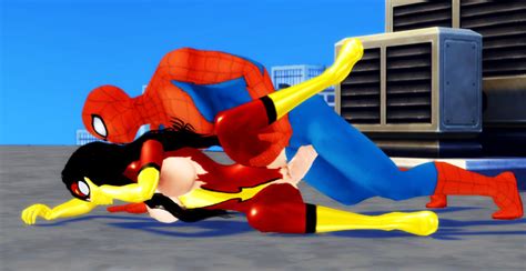 Rule 34 Big Breasts Jessica Drew Marvel Marvel Comics Peter Parker