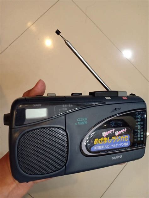 Sanyo Radio Cassette Alarm Clock Audio Portable Music Players On