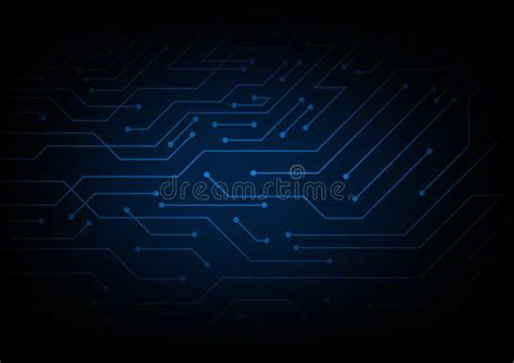 Abstract Circuit Lines On Dark Background Stock Vector Illustration Of Data Graphic 125936398
