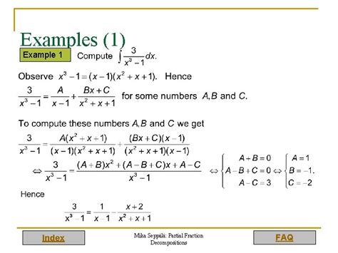 Partial Fraction Decompositions Rational Functions Partial Fraction
