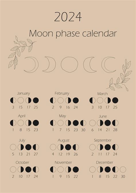 Lua Fases Calendário 2024 Minguante Giboso Encerar Crescente Novo Lua Cheio Lua Com Datas