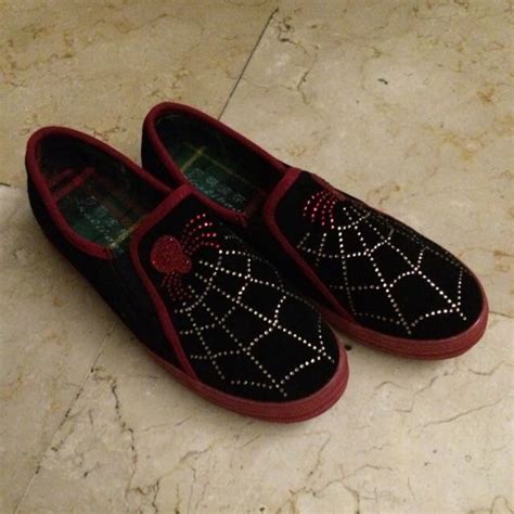 Spider Web Shoes Black Red Swarovski Crystal Womens Fashion Footwear Flipflops And