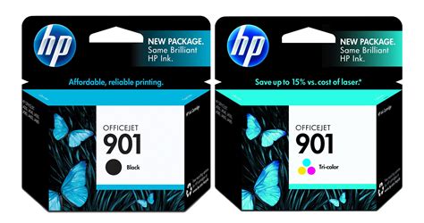 Genuine HP 901 Black and Color Ink Cartridge - 2 Pack-136547