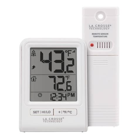 La Crosse Technology Battery Operated White Wireless Digital