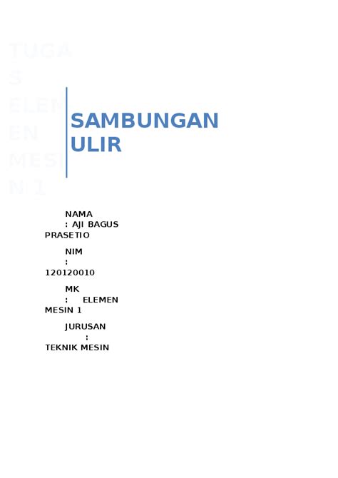 Doc Sambungan Ulir