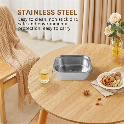 Stainless Steel Lunch Box Metal Bento Box Snack Food Container Outdoor
