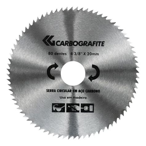 Serra Circular 438 Polegadas 20mm Com 80 Dentes