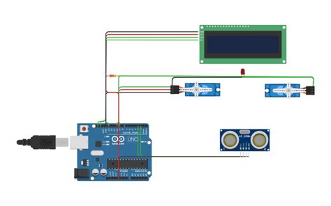 Circuit Design Automatic Door Tinkercad
