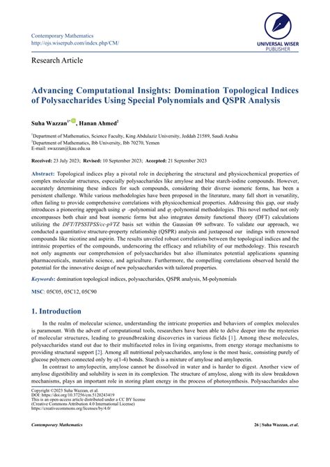 Pdf Advancing Computational Insights Domination Topological Indices