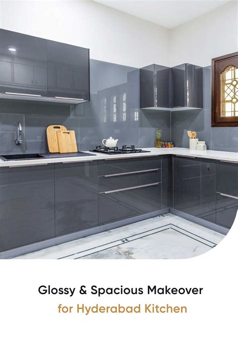 Glossy Spacious Makeover For Hyderabad Kitchen