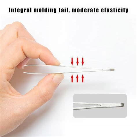 Badu Bg Стоманени пинсети за вежди Инструмент за извиване на фалшиви мигли Издърпайте щипки за