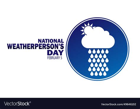 National Weatherpersons Day Royalty Free Vector Image