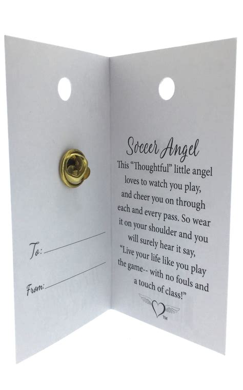 677 Soccer Angel Tent Card Clock It To Ya