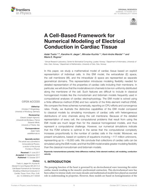 Pdf A Cell Based Framework For Numerical Modeling Of Electrical