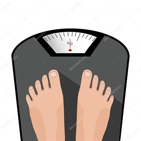Pies vectoriales en la balanza Concepto de pérdida de peso estilo de