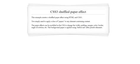 Inspiring CSS Paper Effect Examples OnAirCode