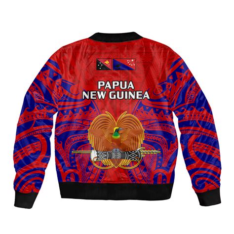 Papua New Guinea Sleeve Zip Bomber Jacket Central Province Mix Coat Of