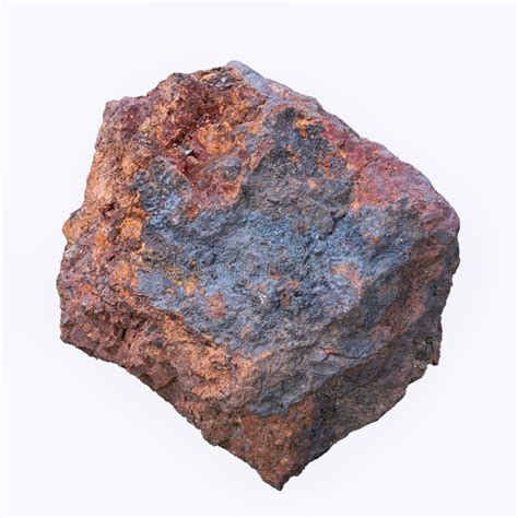 Specimen Natural Rock Hematite Iron Ore Mineral Stone Isolated On