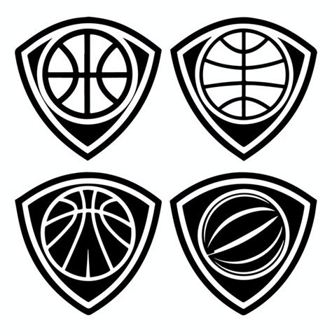 Collection Of Unique Basketball Logo Silhouette Bundles Basketball