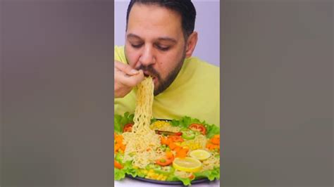 اندومي الخضار ضد اللحوم 💪😋shortsvideo Youtube