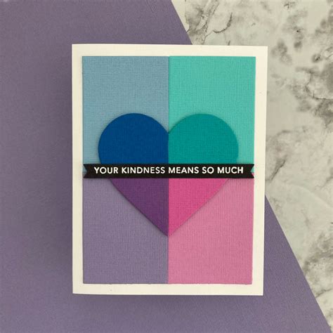 Color Block Card Template Using Basic Shape Dies The 12x12 Cardstock Shop