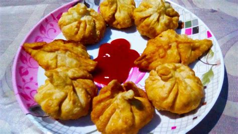 How To Make Chicken Momo Fry At Home Youtube