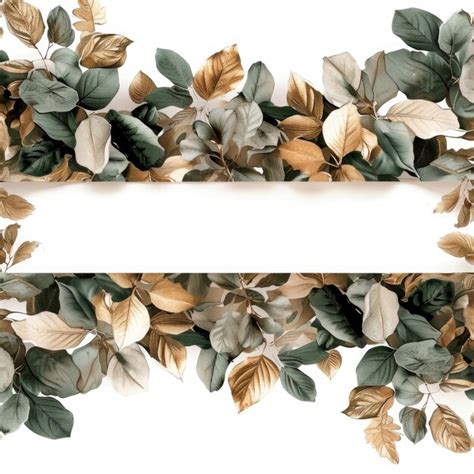Premium Photo Leaf Frame Illustration For Invitation Card And Banner