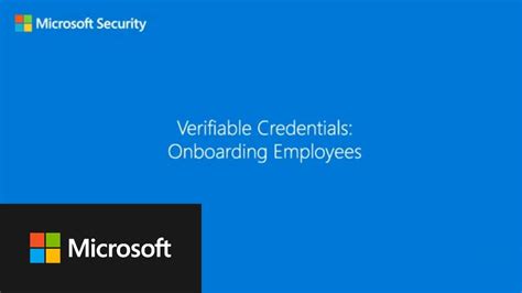 Verifiable Credentials Onboarding Employees Youtube