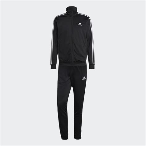 Clothing Basic 3 Stripes Tricot Track Suit Black Adidas Kuwait