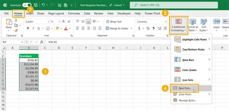 Ways To Show Negative Numbers As Red In Microsoft Excel How To Excel