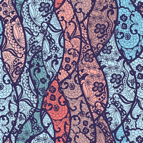 Lace Vector Fabric Seamless Pattern — Stock Vector © Comotom0 24868877