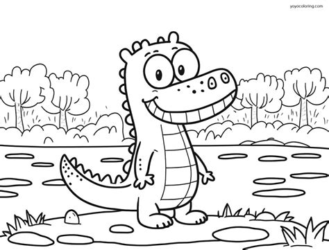 Cocodrilo Animado Para Colorear