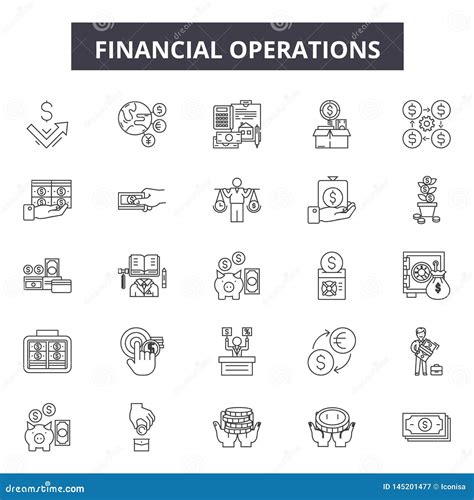 Las Operaciones Financieras Alinean Los Iconos Muestras Sistema Del