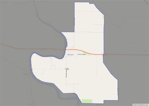 Map Of Meridian Cdp California Thong Thai Real